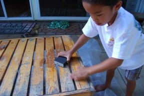 Sand and Stain an Old Wood Table