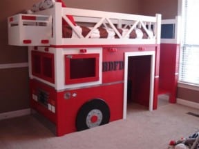 A Loft Bed Turned Fire Truck